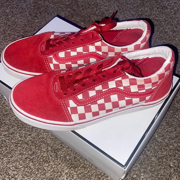 Shoes | Red Checkered Vans | Poshmark